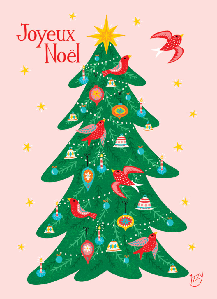 Carte de Noël - Isabelle Charbonneau illustrations