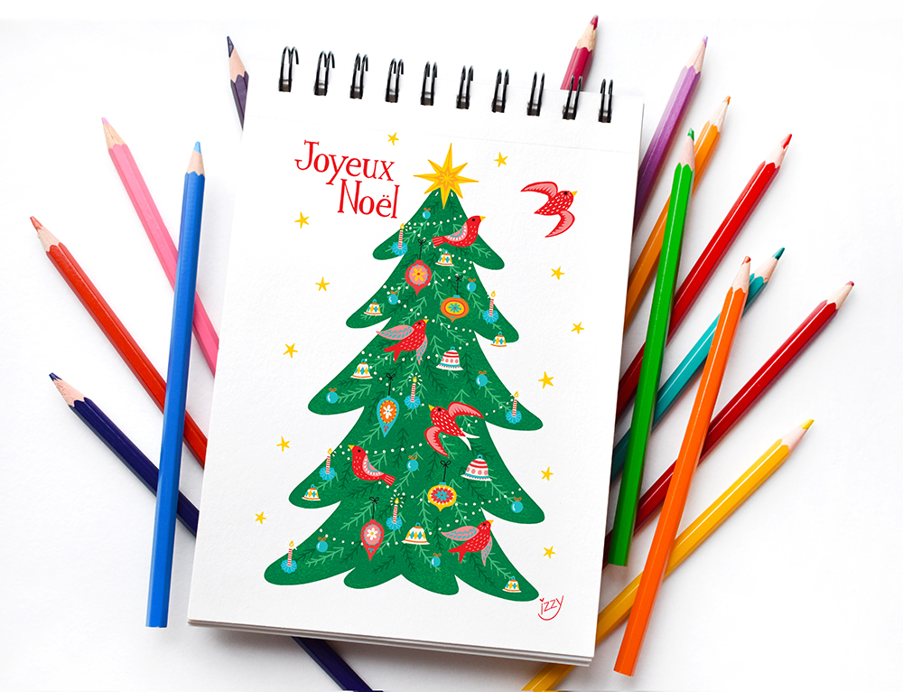 Carte de Noël - Isabelle Charbonneau illustrations